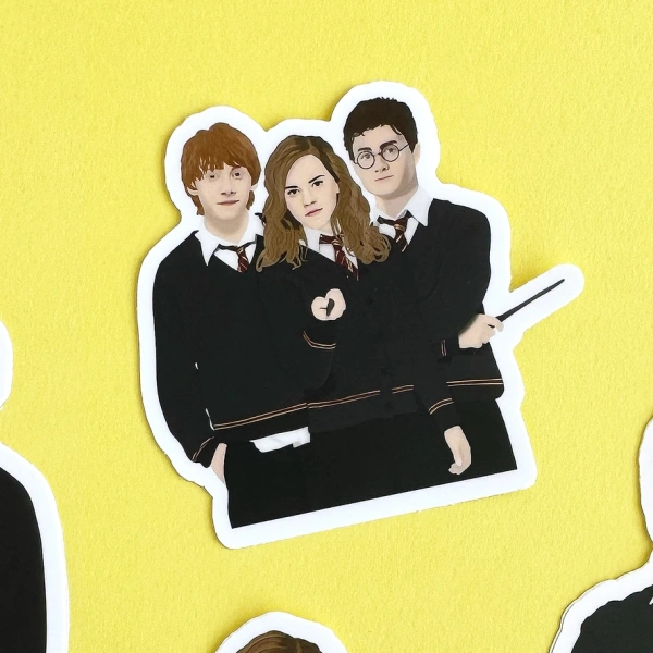 Shop Trimmings • Vinyylitarra Harry Potter Golden Trio Sticker ...